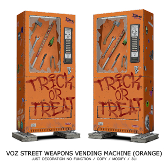 Second Life Marketplace - [VOZ] Street Weapons Vending Machine (Orange)